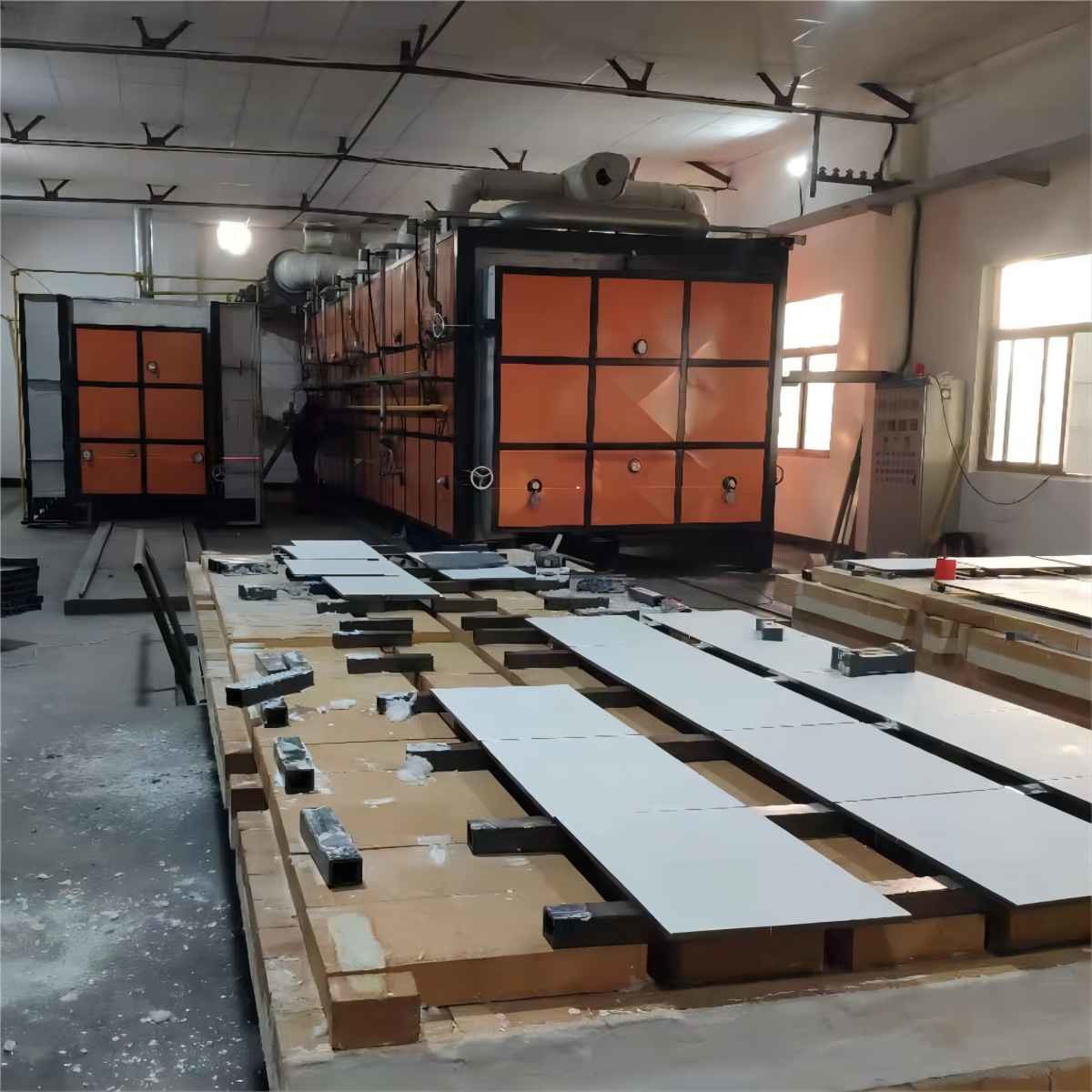 Batch Type Firing Shuttle Kiln PLC Automatic Control High Temperature