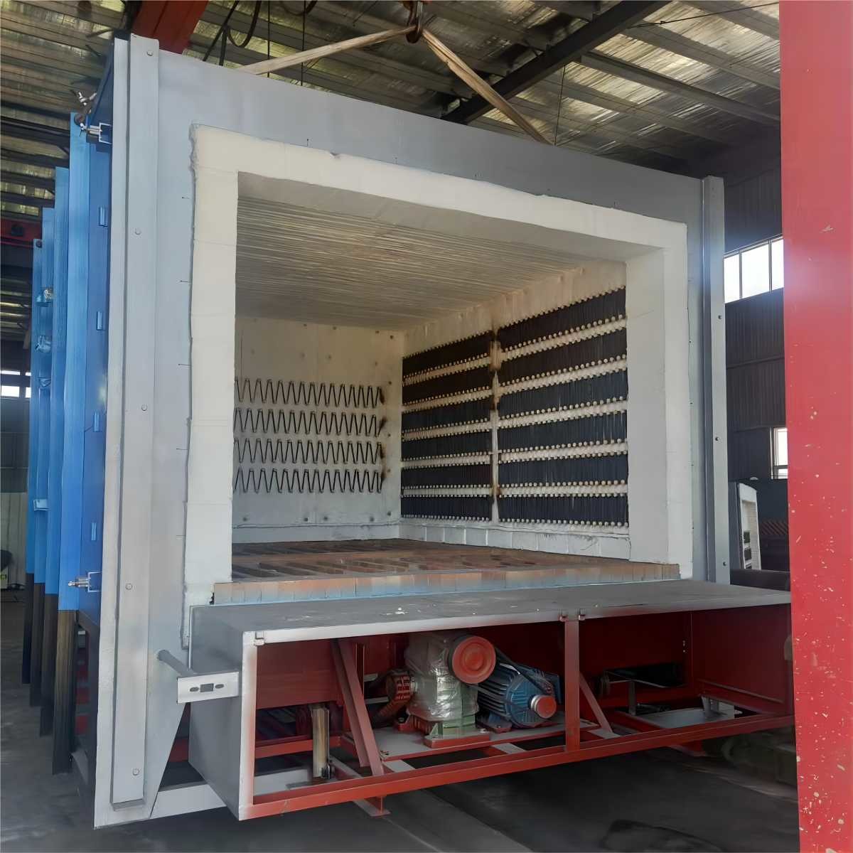 High Temperature Trolley Furnace Air Atmosphere Industrial With A Fixed ...